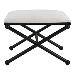 Uttermost Andrews White Small Bench - Transitional - Upholstered ...