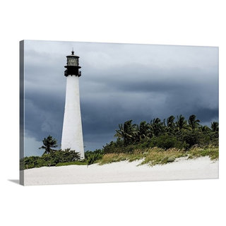 "Key Biscayne Light House" Wrapped Canvas Art Print, 30"x20" - Tropical ...