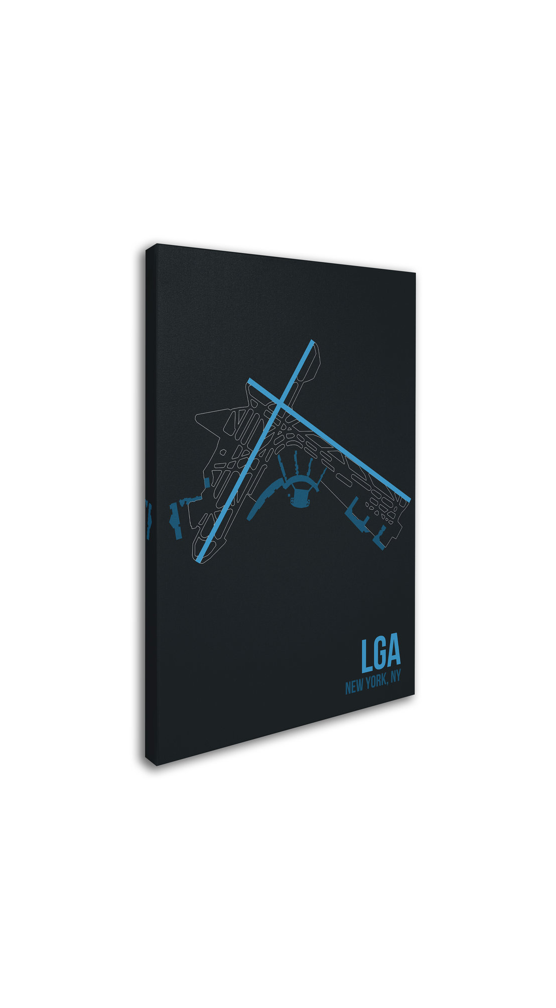 08 Left 'LGA Airport Layout' Canvas Art, 32"x 22" - Contemporary ...