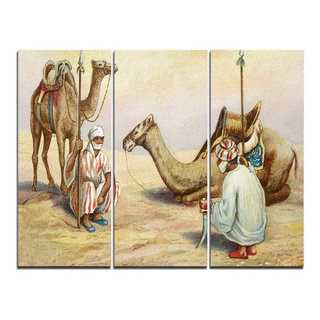 "Old Colonial Illustration" Canvas Print, 36"x28" 3 Panel ...