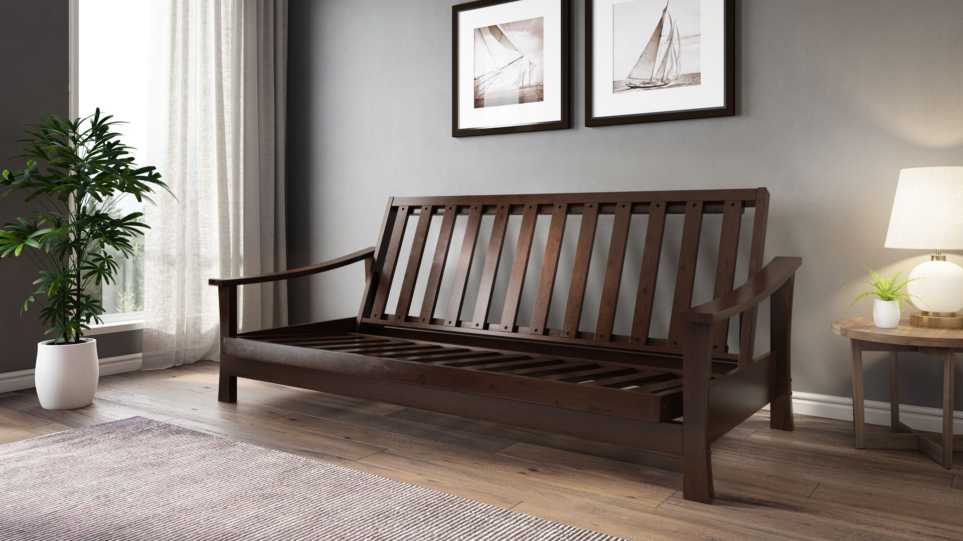 Pagoda All Wood Futon Frame, Queen - Transitional - Futon Frames - by ...