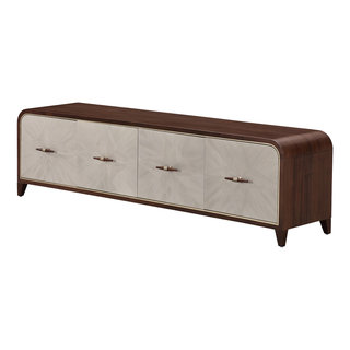 Houston Media Cabinet, Walnut - Transitional - Entertainment Centers ...