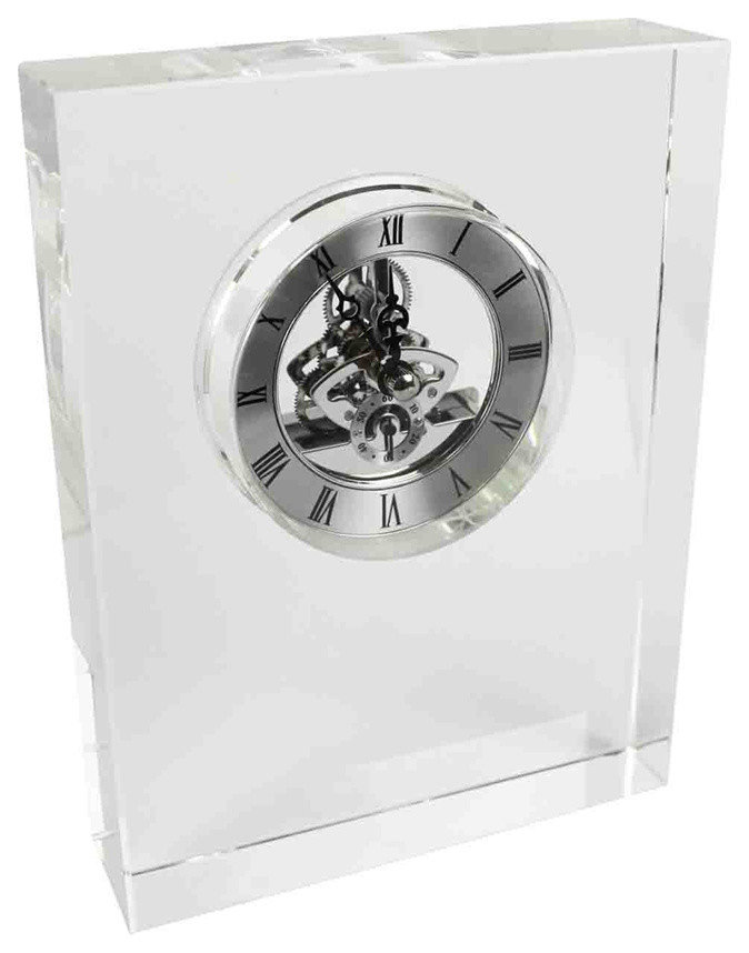 Classic Table Clock, Silver - Contemporary - Desk And Mantel Clocks ...