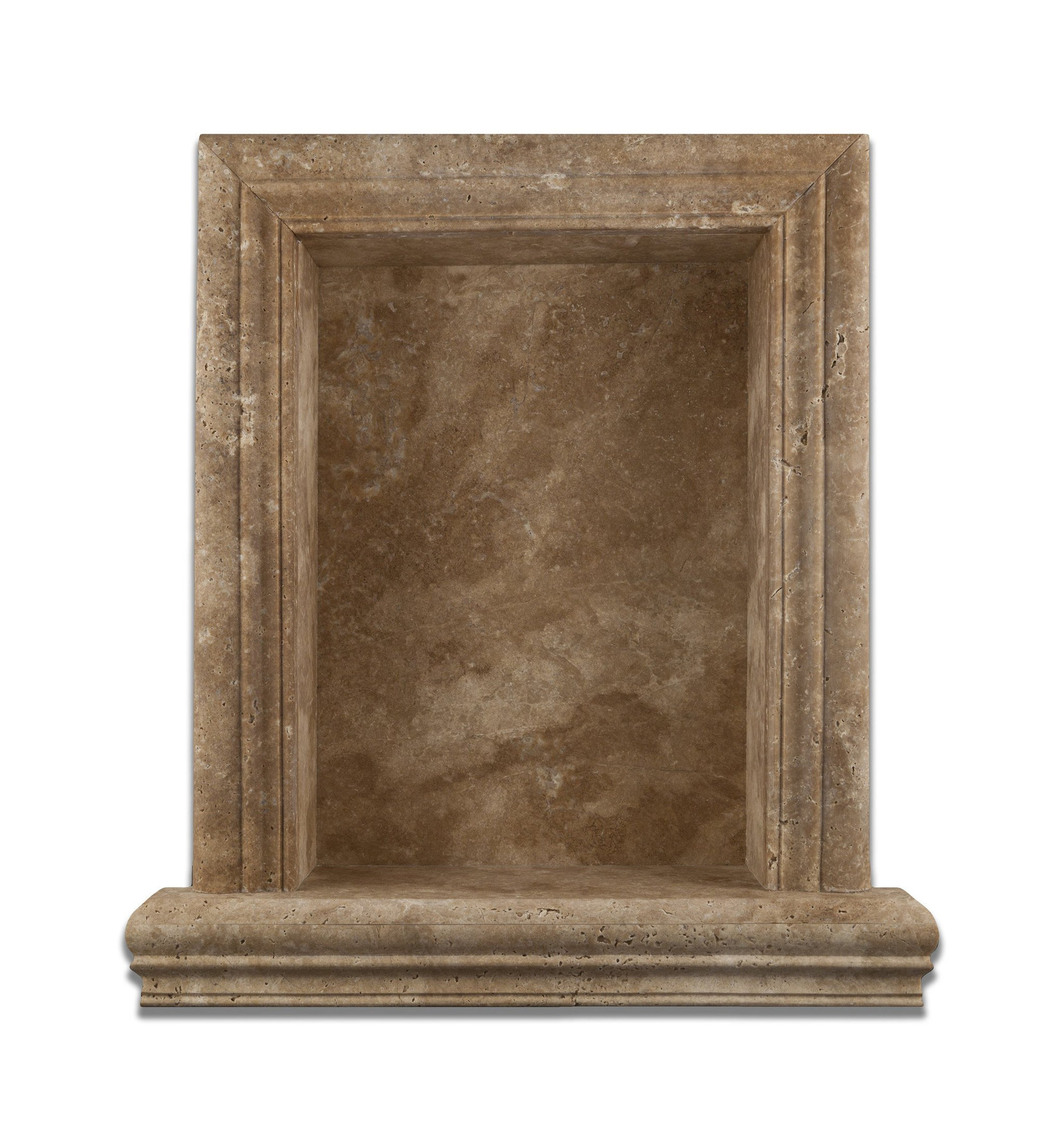 Walnut Travertine Hand-Made Custom Shampoo Niche / Shelf - LARGE ...