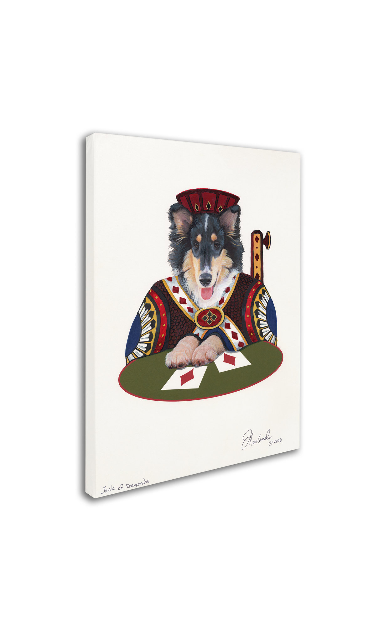 Jenny Newland 'Jack Of Diamonds' Canvas Art, 19x14 - Contemporary ...