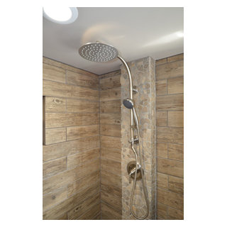 Walk-in Rustic tile Shower - Farmhouse - Philadelphia - by Maui ...