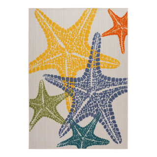 Nourison Aloha Machine Made Area Rugs, Multicolor 6'x9', 6'x9' - Beach ...