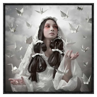"Goddess Of Origami" Artwork, 16"x16" - Contemporary - Prints And ...