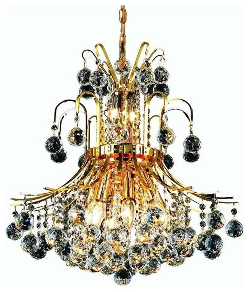 Elegant Lighting Toureg 35" 16 Light Royal Crystal Chandelier, 19" - 10 ...