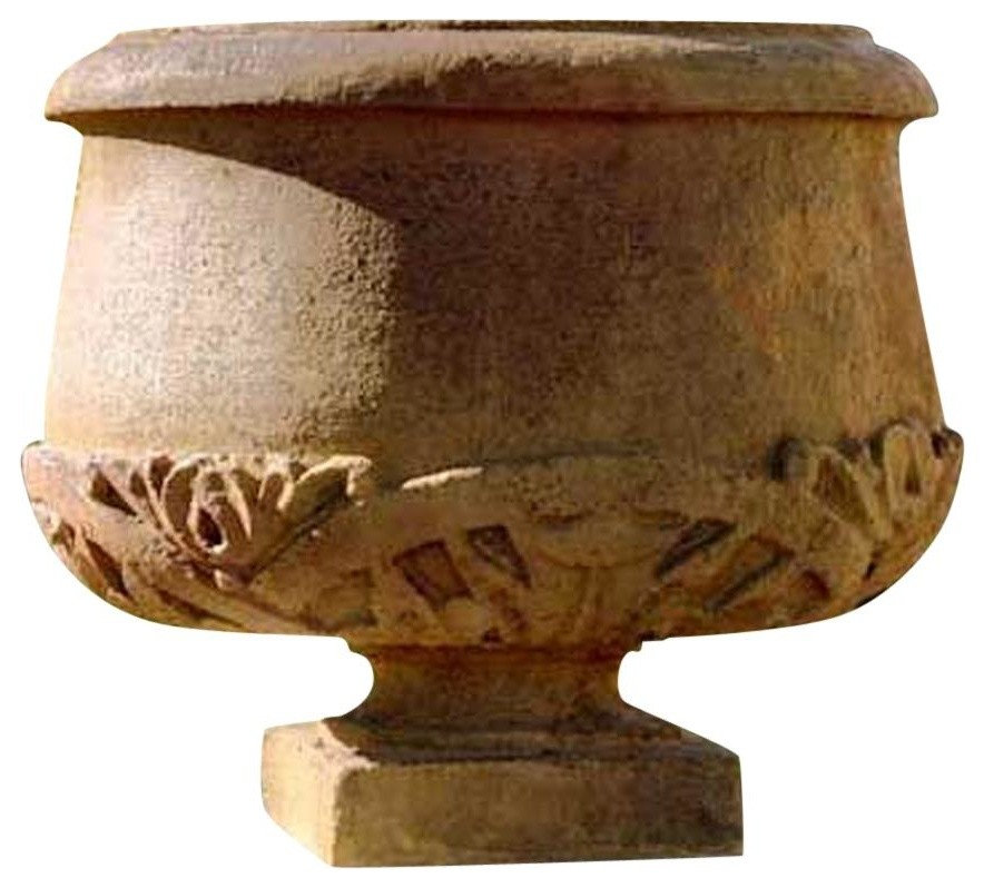 Round Pot Under Ornate 20, Architectural Urns - Traditional - Outdoor ...