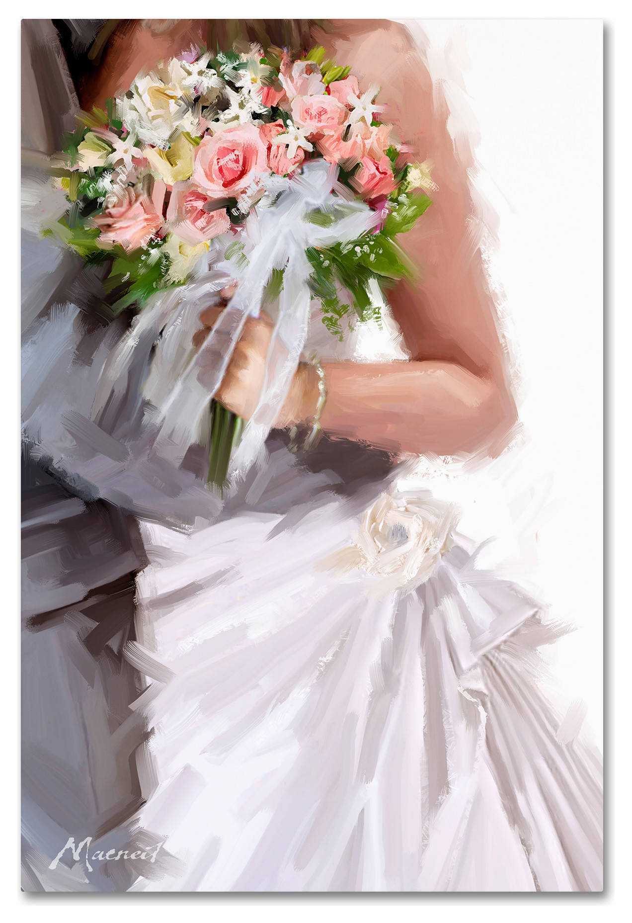 The Macneil Studio 'Bridal Bouquet' Canvas Art, 22"x 32" - Contemporary ...
