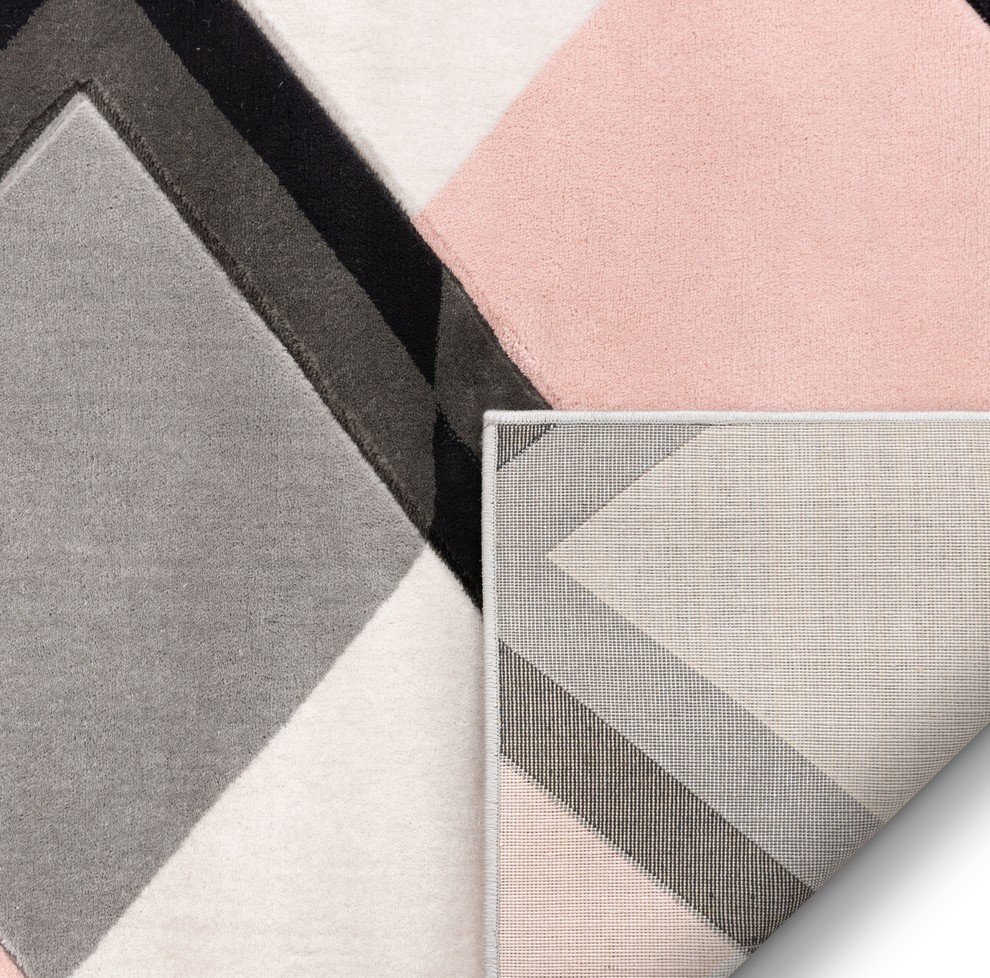 Well Woven Good Vibes Nora Modern Geometric Lines Blush Pink Rug, 5'3 ...