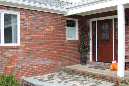 Exterior face lift for large brick ranch - HELP!! | Houzz Forum
