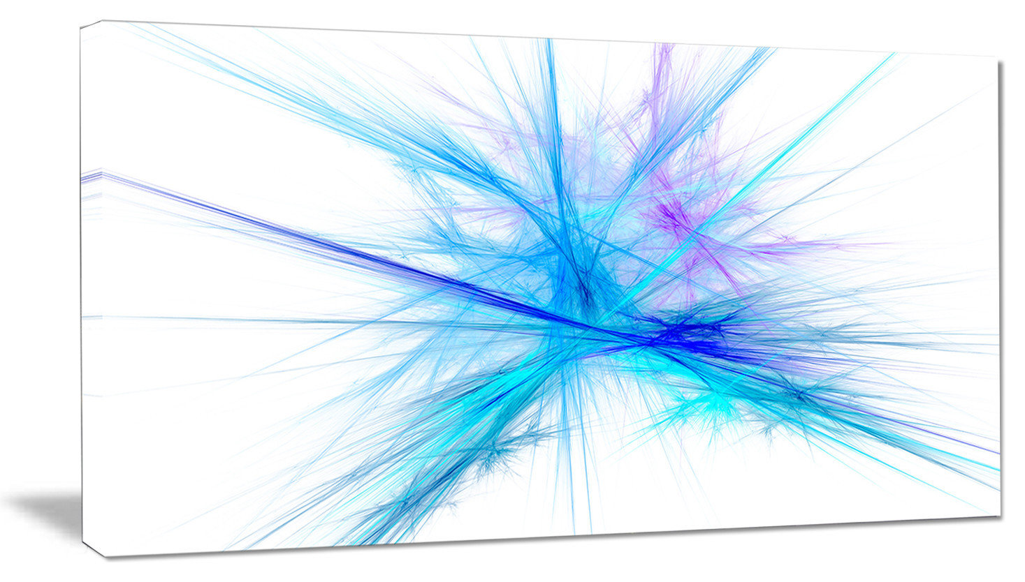 Criss Cross Spectrum of Light, Abstract Canvas Wall Art, 40"x20"x1 ...