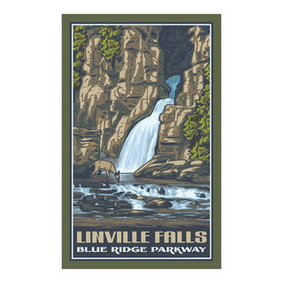Paul Leighton Linville Falls Art Print, 24"x36" - Contemporary - Fine ...