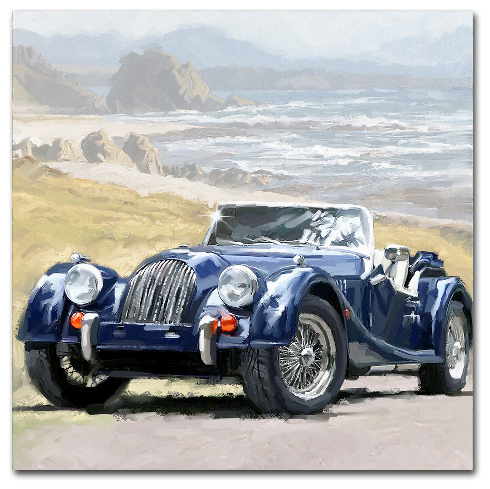 The Macneil Studio 'Coast Road Square' Canvas Art, 18"x 18" - Beach ...