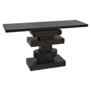 Solange Traditional Ebony Walnut Console - Transitional - Console ...
