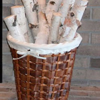 White Birch Log Bundle, 8-Piece Set - Rustic - Fire Pit Accessories ...