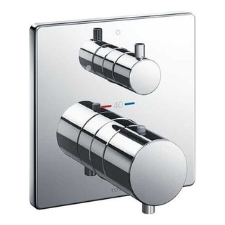 TOTO Thermostatic Mixing Valve Trim w/ Volume Control, Square, Polished ...