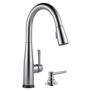 Touchless Modern Kitchen Faucet With Pull-Down Sprayer and LED Temp ...