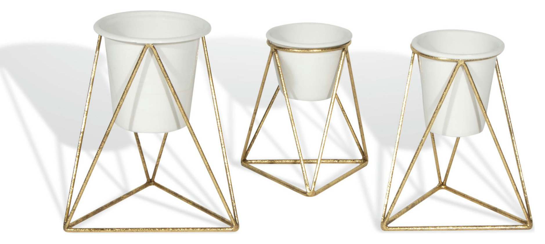 Viola Metal Table Top Planter S3 - Contemporary - Indoor Pots And ...