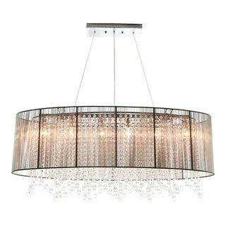 Hf1503-Tp Beverly Drive Contemp. Crystal 4-Light + 6-Light Lighting ...