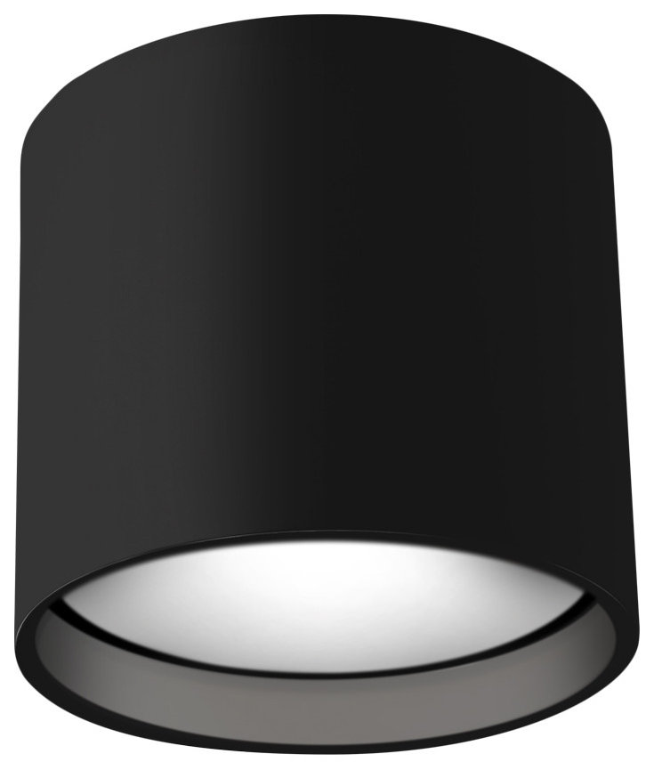 Falco Flush Mount Light, Black, 5.125"Dx4.5"H, 5.125"Dx4.5"H - Modern ...
