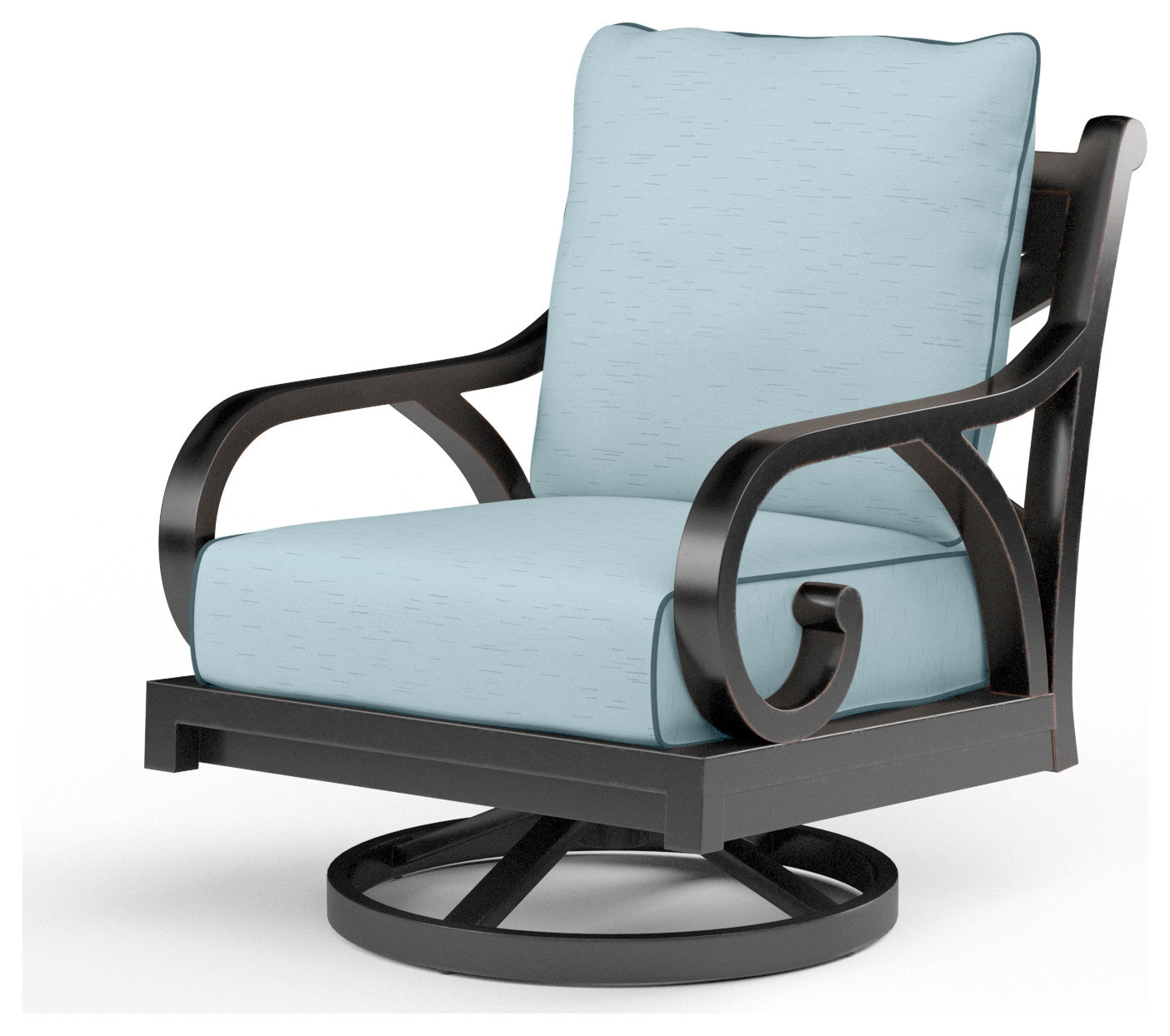 Monterey Sunbrella Upholstered Swivel Outdoor Rocker - Contemporary ...