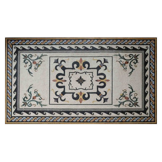 Mosaic Rug, Greek Tiling, 83" x 47" - Mediterranean - Tile Murals - by ...