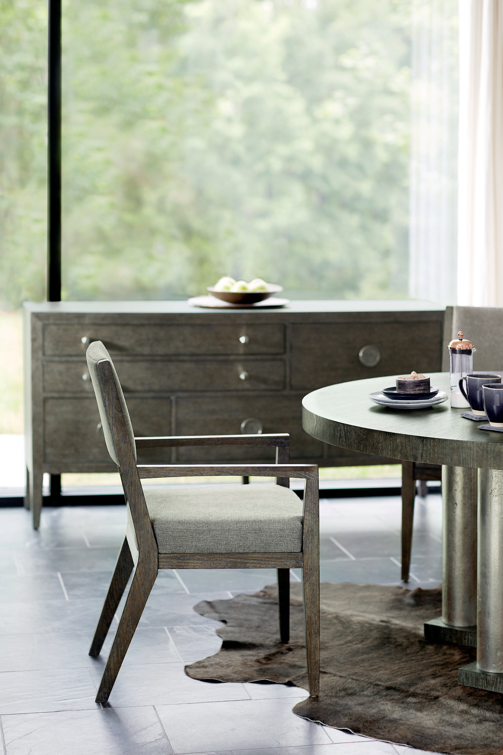 Bernhardt Linea Round Dining Table - Contemporary - Dining Tables - by HedgeApple | Houzz