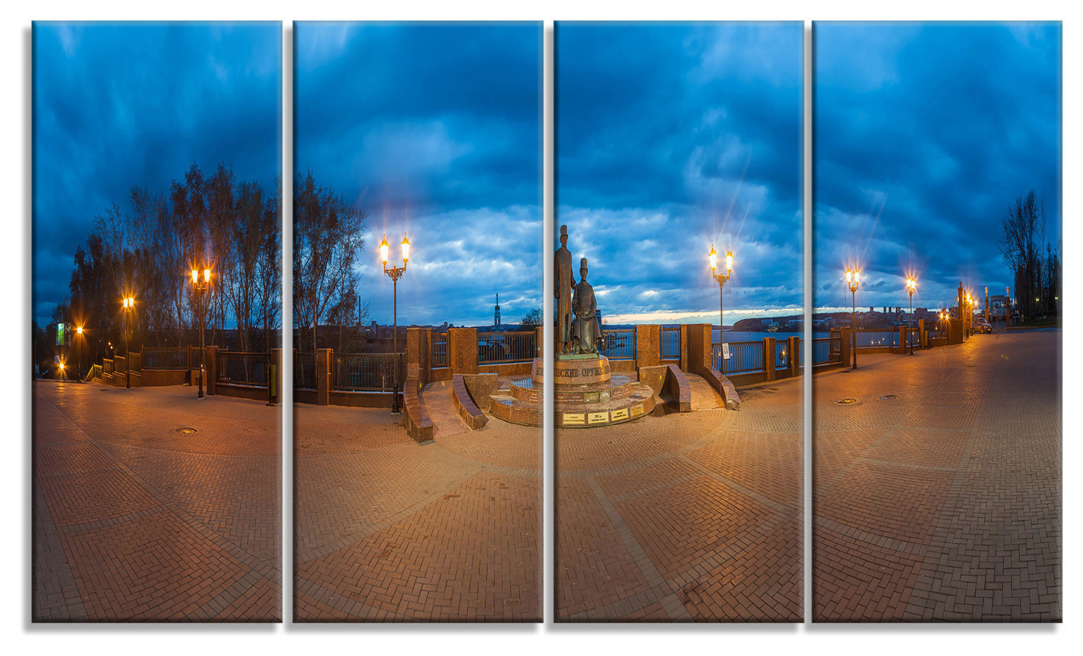 "Monument to Armories Panorama" Metal Wall Art, 48"x28" - Contemporary ...