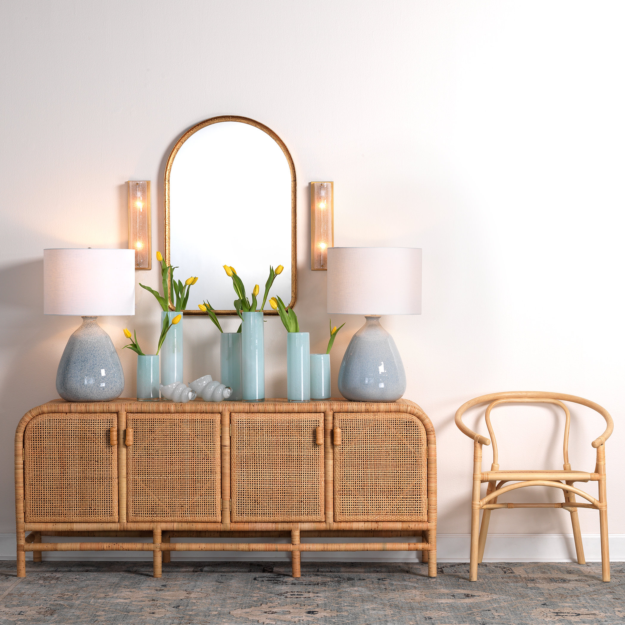 Santa Monica Four Door Rattan Sideboard - Tropical - Buffets And Sideboards - by Jamie Young ...