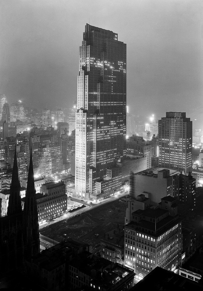 Rockefeller Center and RCA Building from 515 Madison Ave. Print, 16" x ...