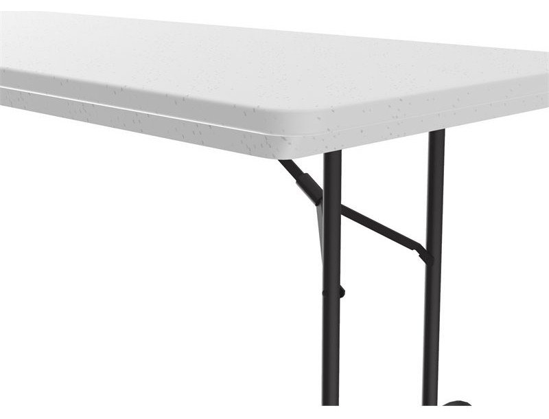 Correll 36" Counter Height Blow-Molded Plastic Folding Table in Gray ...