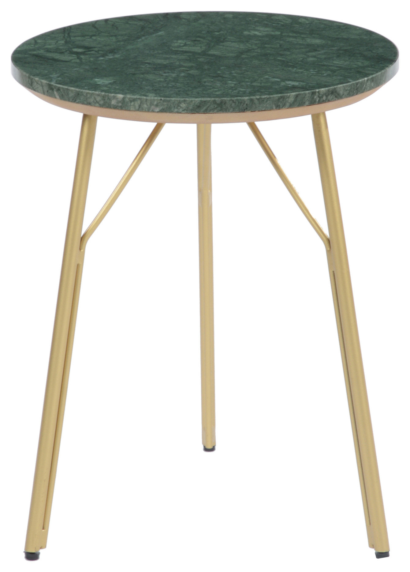 Art Deco Verde Marble Side Table - Green - Midcentury - Side Tables And ...