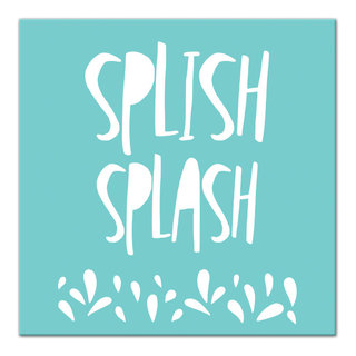 Splish Splash Blue Wall Art, 12x12 - Contemporary - Prints And Posters ...