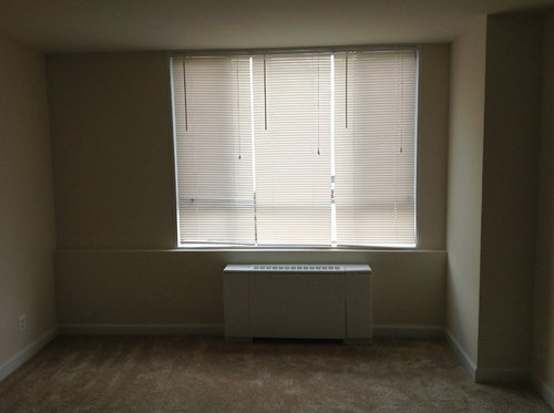 Window treatments for off centered windows?