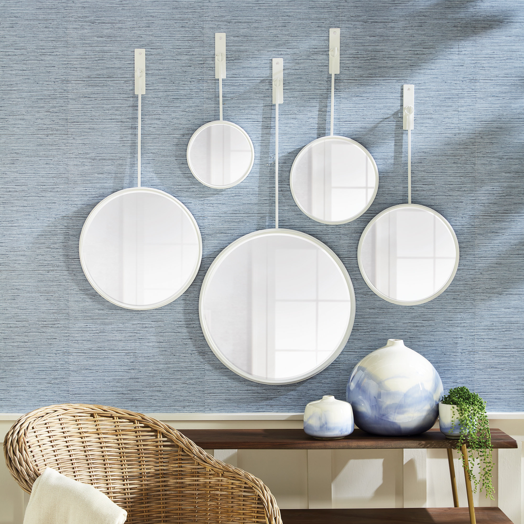 Maison Noir Pendulum Mirrors, Set of 5 - Contemporary - Wall Mirrors ...