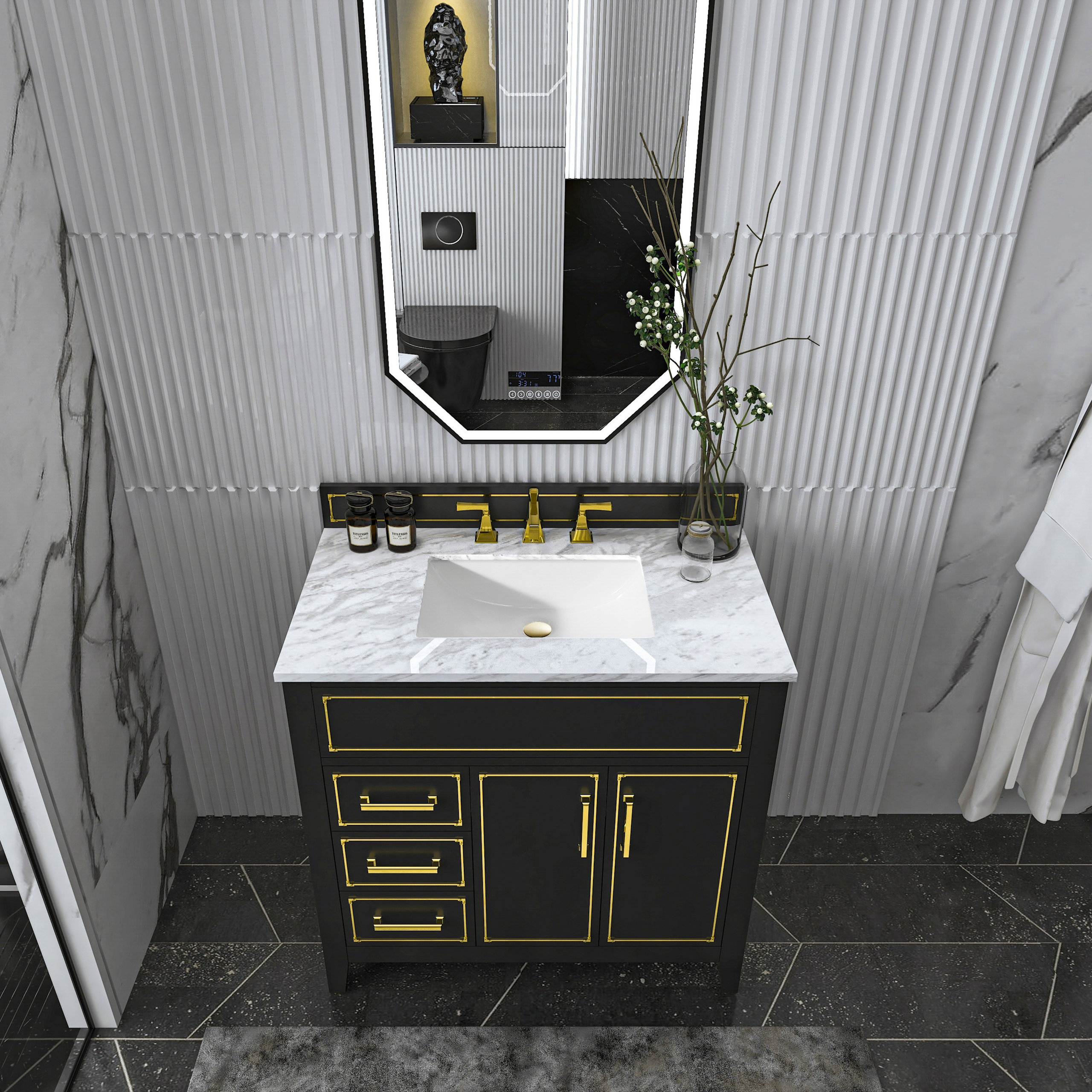 Aspen Bathroom Vanity Set, 36" - Transitional - Bathroom Vanities And ...