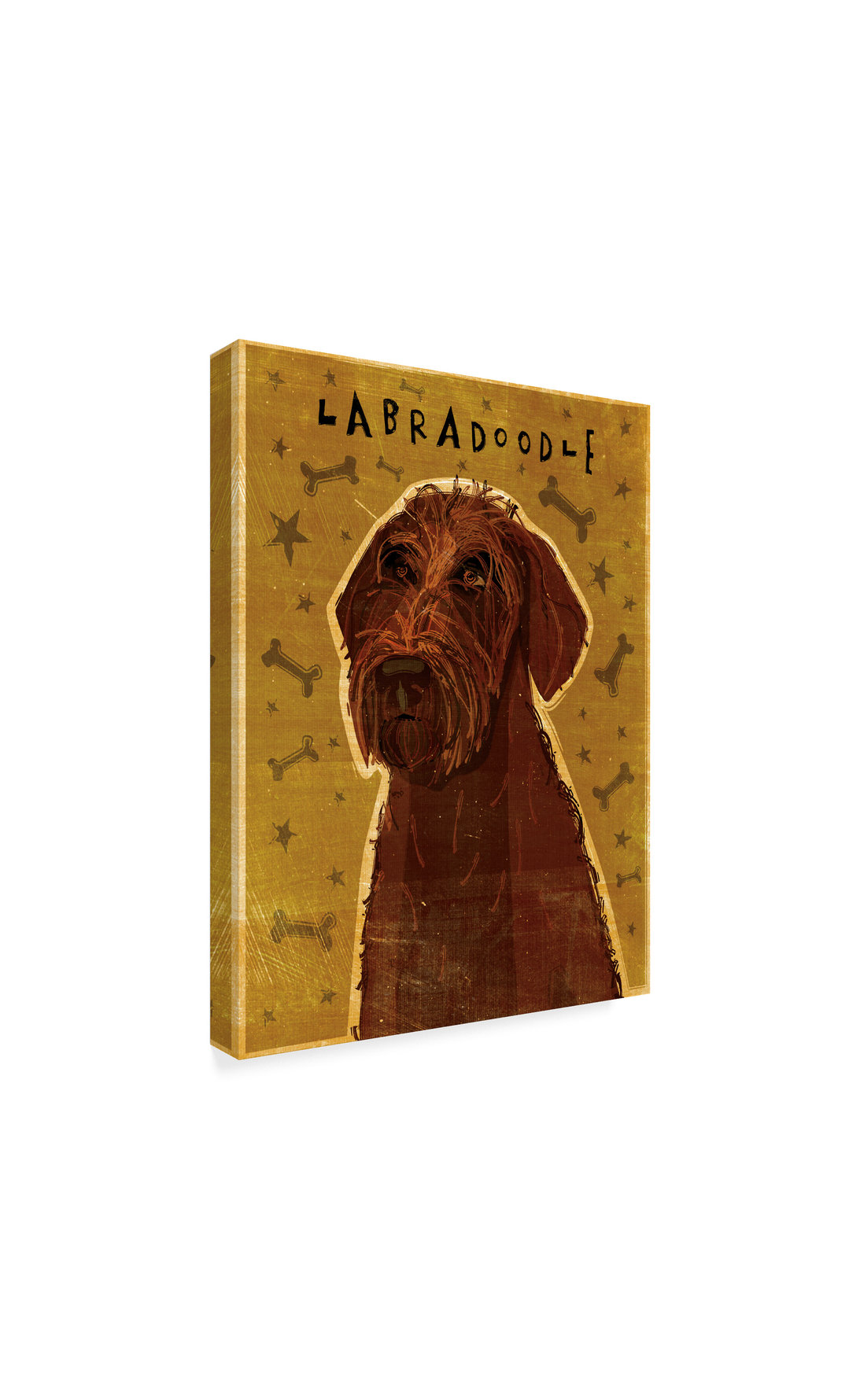 John W. Golden 'Chocolate Labradoodle' Canvas Art, 19"x14 ...