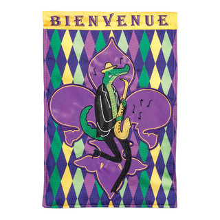 Flg Dapp Alligator With Fld Ply/Prt Garden - Flags And Flagpoles - by ...