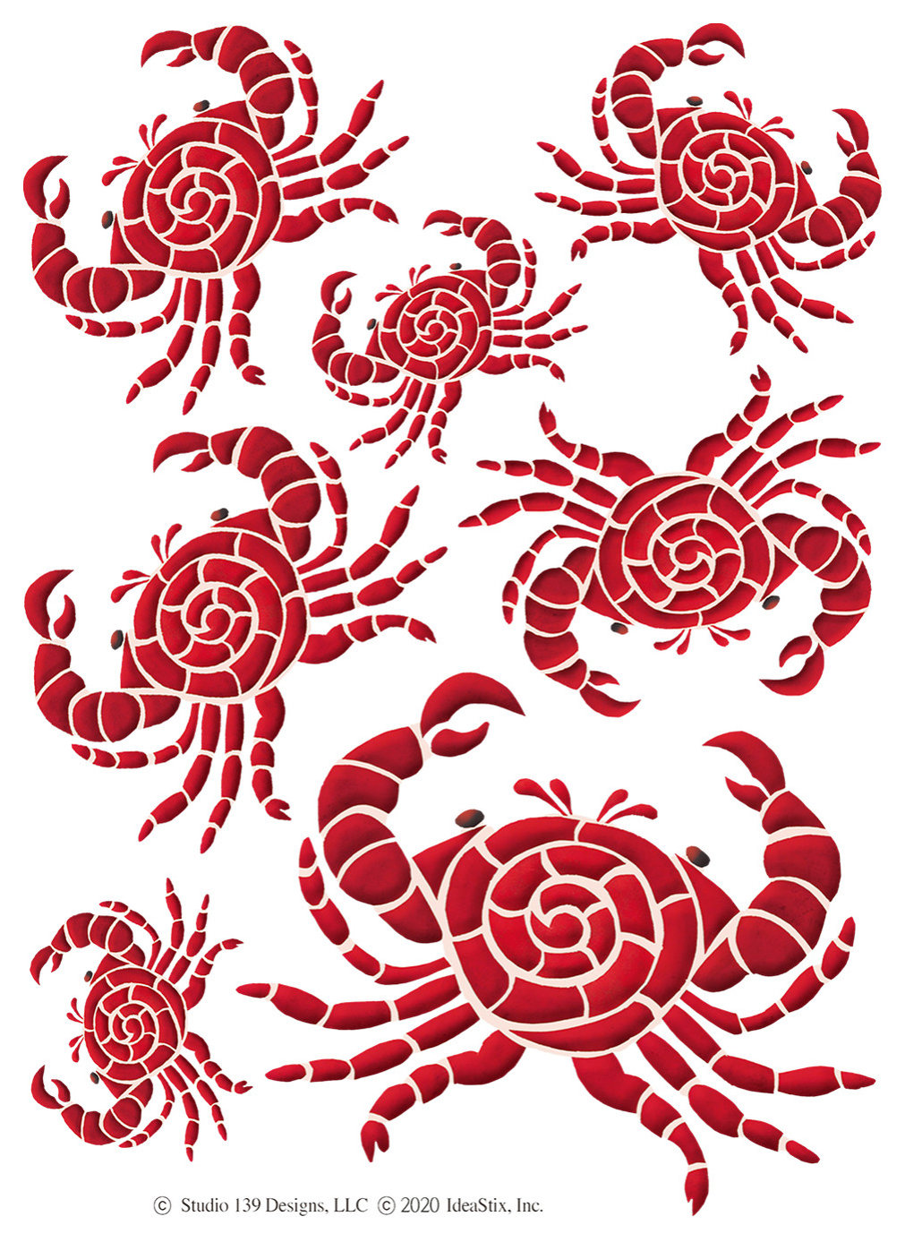 IdeaStix Crab 2-Sheet Peel and Stick Accents - Dishwasher/Microwave ...