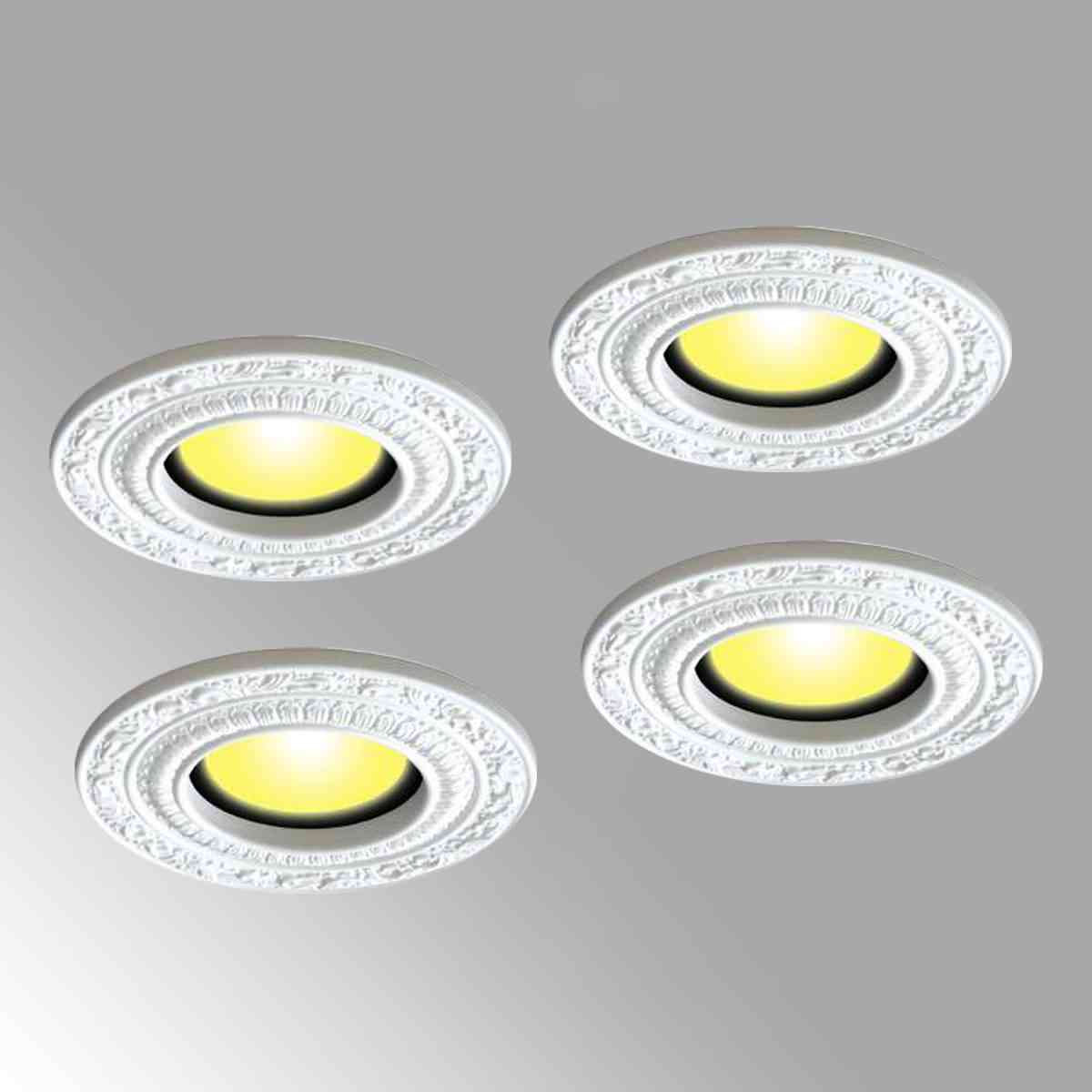 Recessed Spot Light Trim White Urethane Recessed 6" ID X 10" OD Pack of ...