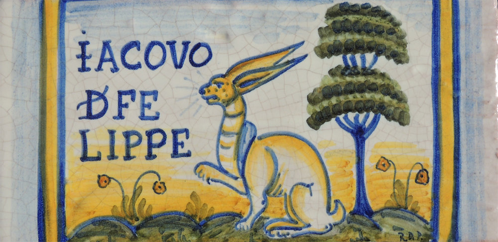 Rabbit Rectangle Tile, San Donato, Made in Castelli, Italy - Farmhouse ...