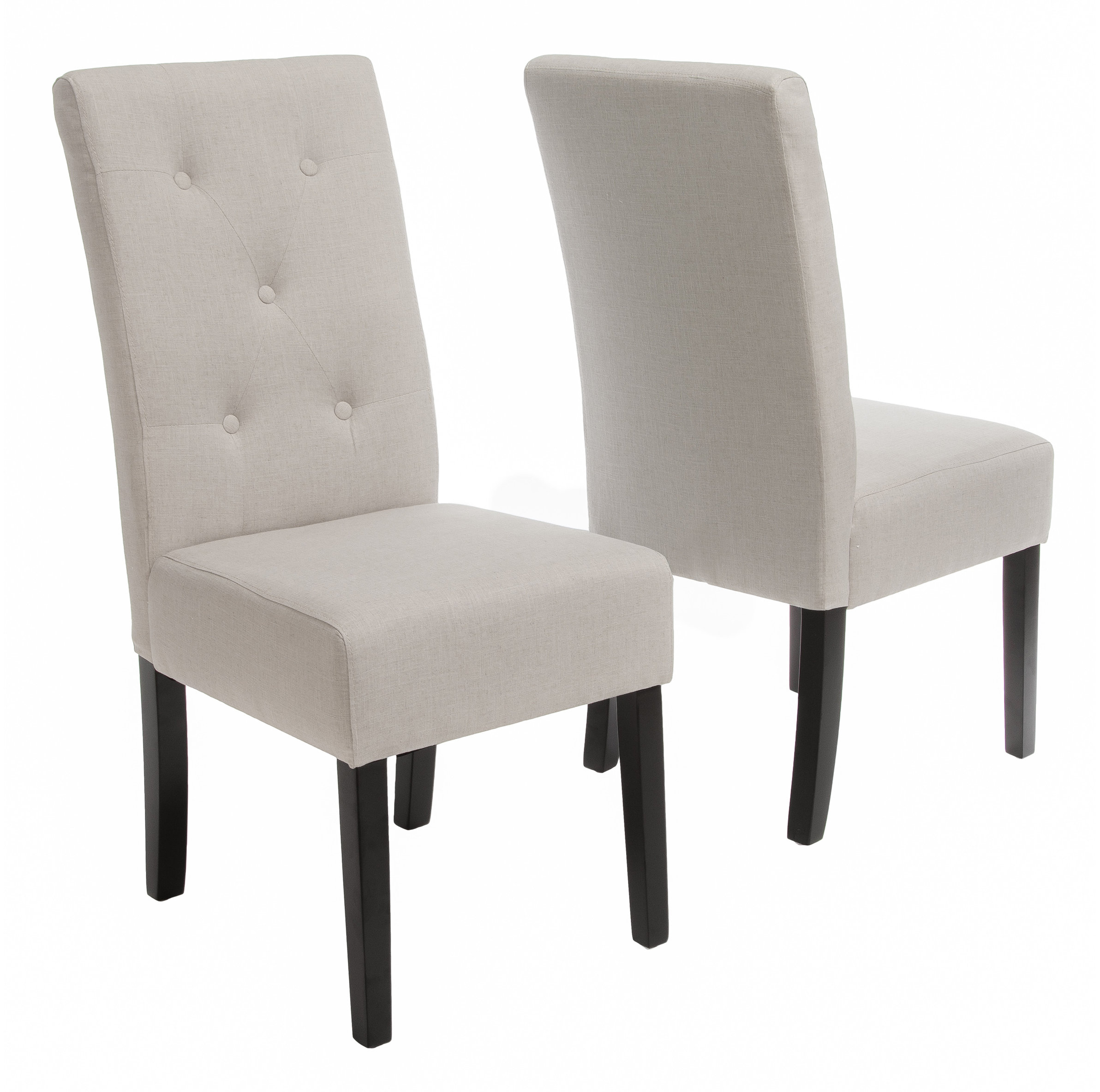 GDF Studio Alexander Natural Fabric Dining Chair, Set of 2 ...