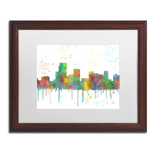 Marlene Watson 'Parsippany New Jersey Skyline' Framed Art, 16"x20 ...