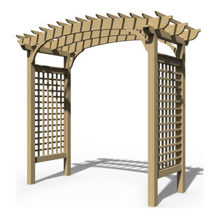 Pressure Treated Pine Brandywine Arbor - Transitional - Garden Arbors ...