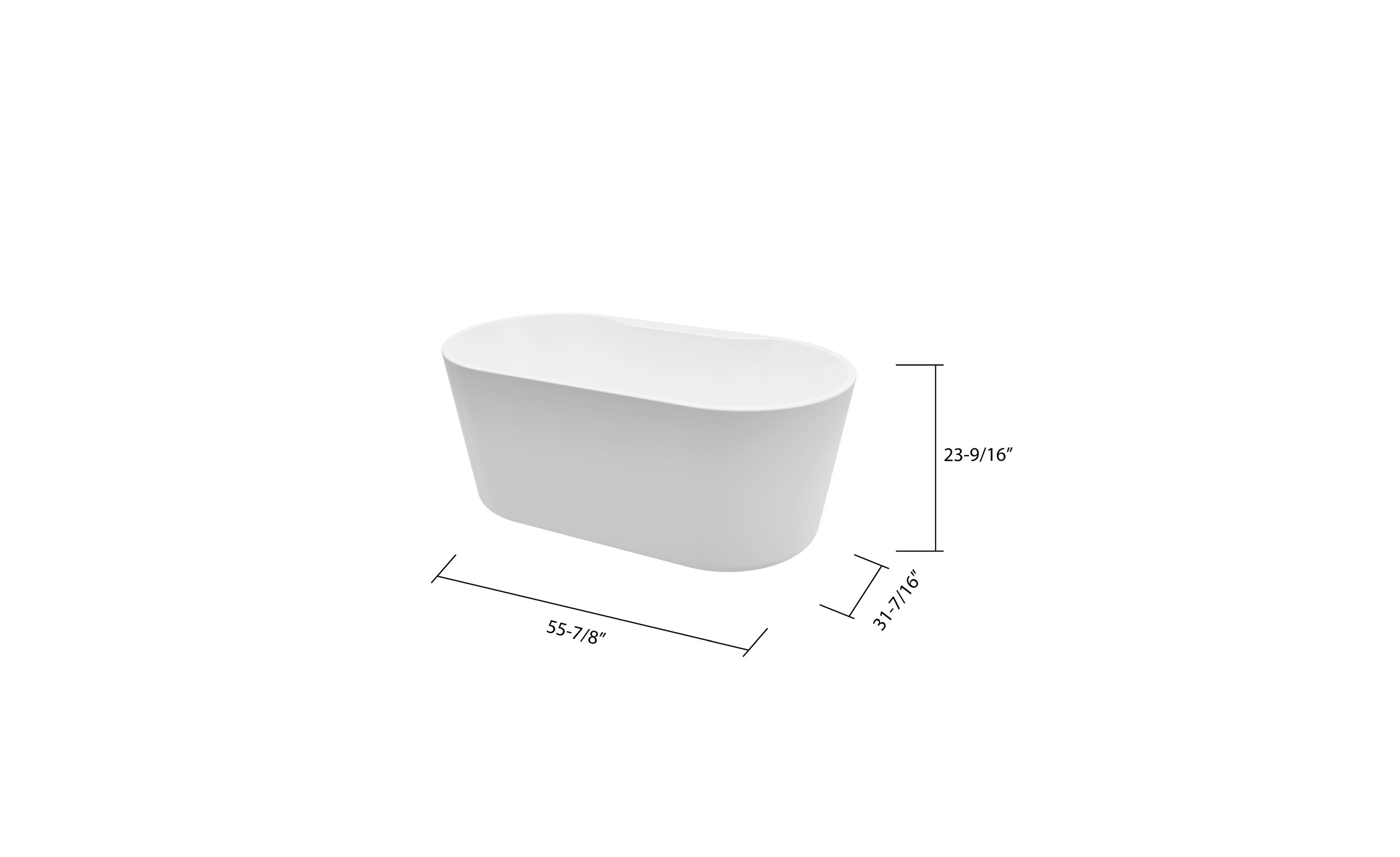 Retro 56" Freestanding Tub With Faucet - Contemporary - Bathtubs - by A ...