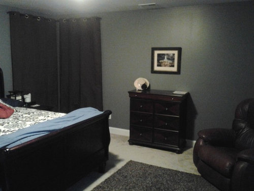 Empty master bedroom wall
