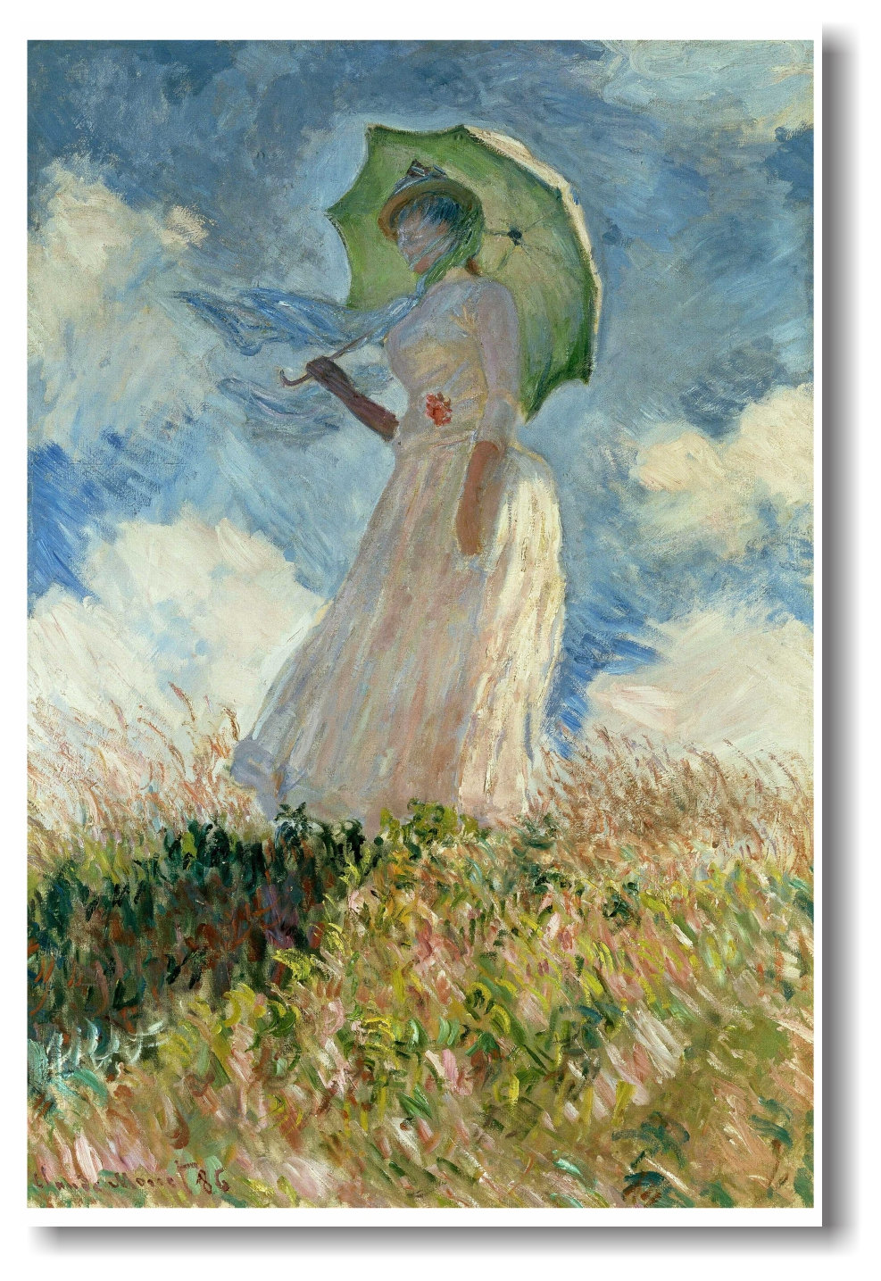 Study of a Figure Outdoors - Claude Monet - Art Print POSTER ...